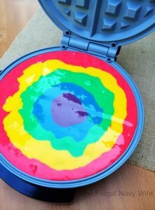 Rainbow Waffles Recipe - The Frugal Navy Wife