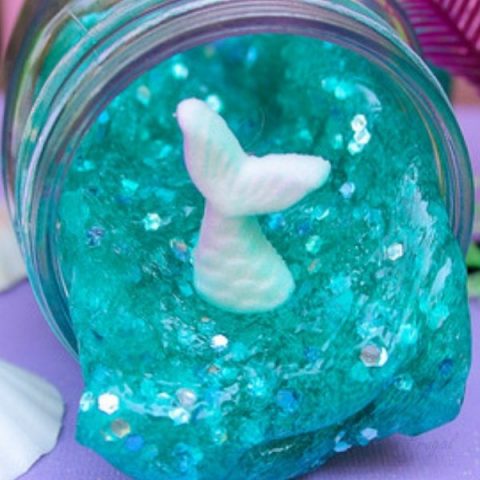 Magical and Relaxing Mermaid Slime Recipe - The Frugal Navy Wife