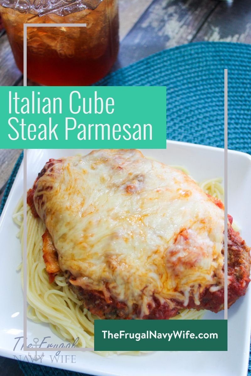 Cube Steak Recipes - Italian Cube Steak Parmesan - The Frugal Navy Wife
