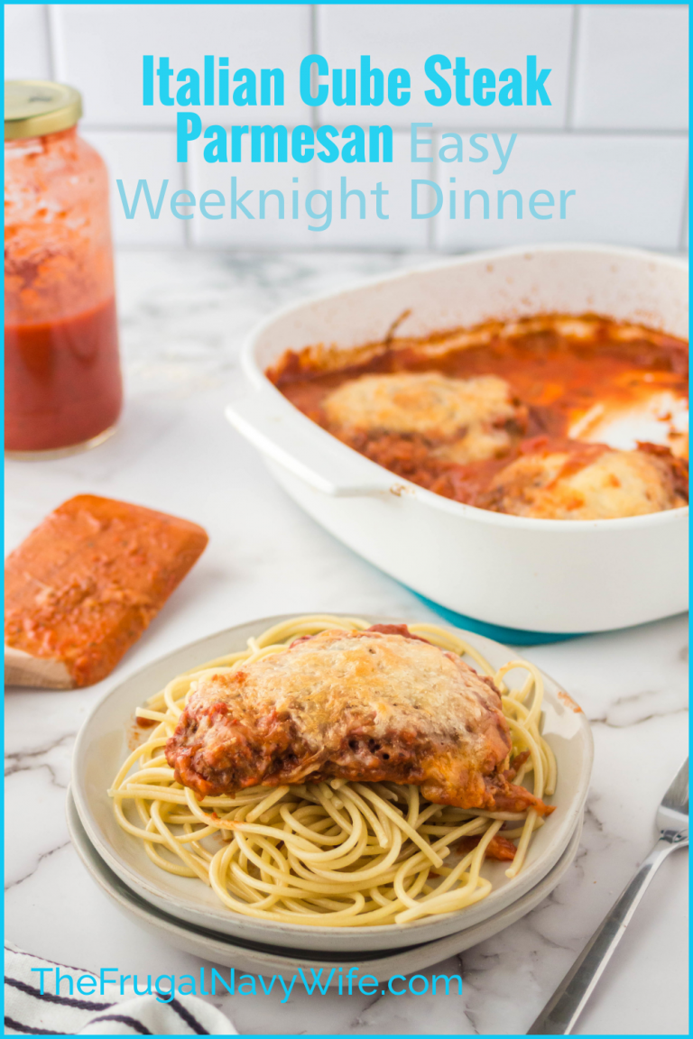 Cube Steak Recipes - Italian Cube Steak Parmesan - The Frugal Navy Wife