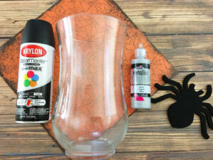DIY Halloween Vase - Spider Web Vase - The Frugal Navy Wife