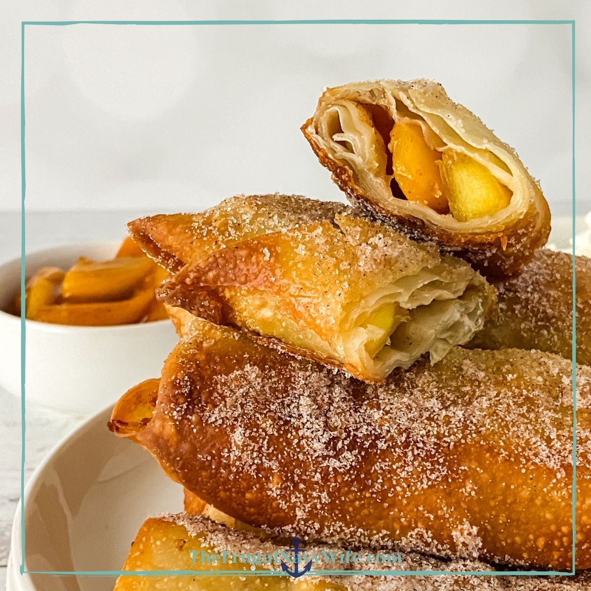 Peach Cobbler Egg Rolls Recipe