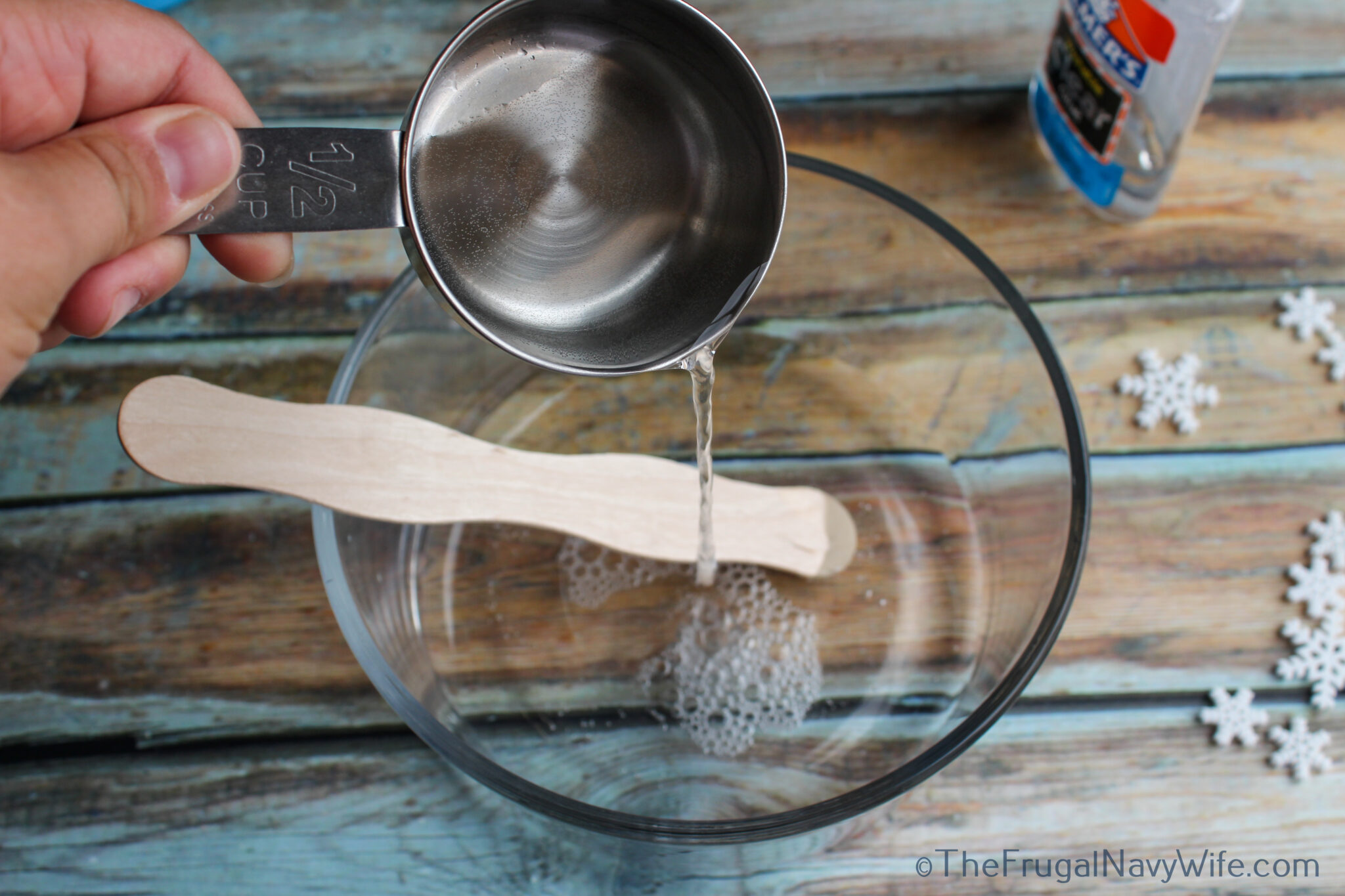 Winter Snowflake Slime - The Frugal Navy Wife