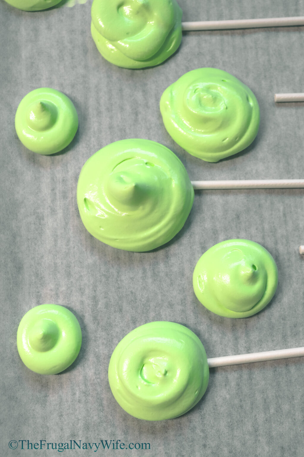 Grinch Meringue Pops Recipe - The Frugal Navy Wife