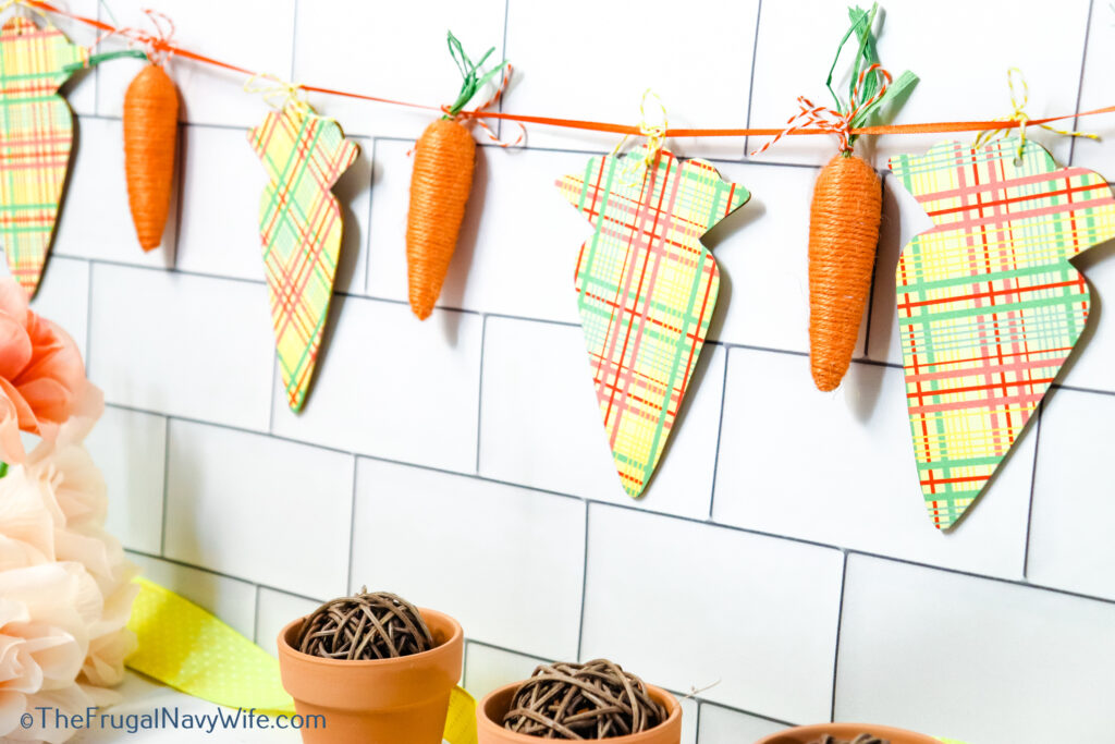 Quick and Simple Easter Carrots Banner - The Frugal Navy Wife